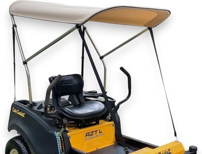 Cypress Rowe Outfitters Sun Pro 50+ UPF Zero Turn Mower Sun Shade Canopy Beige | eBay