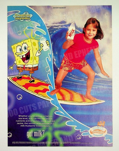 Spongebob Squarepants Got Milk? Nickelodeon 2003 Print Magazine Ad ...