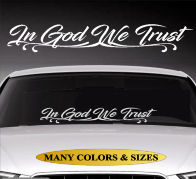 In God We Trust Vinyl Windshield Decal Sticker Car Truck Jesus Christ ...
