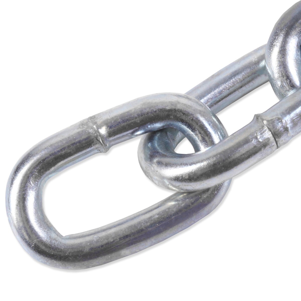 Heavy Duty 2 METRES PRE CUT STEEL CHAIN 6mm Links Strong Galvanised ...