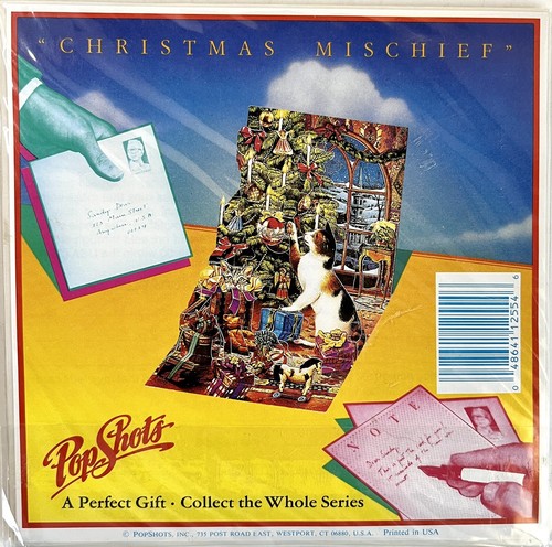 CHRISTMAS MISCHIEF 3D Pop-Up Christmas Greeting Card PopShots NEW CPS ...
