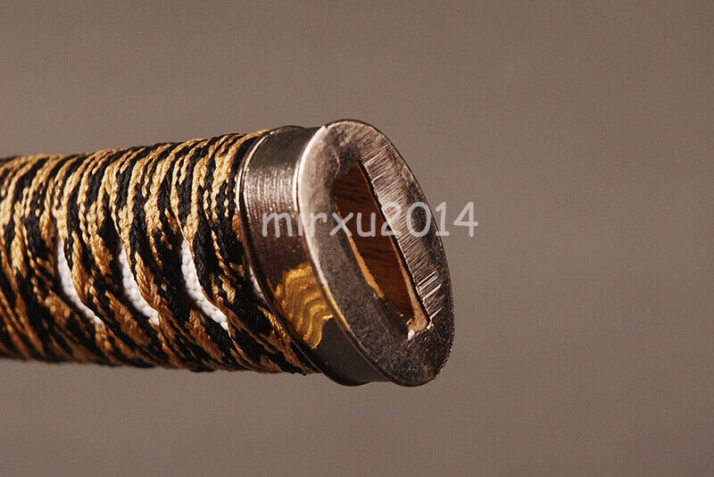 Tsuka Katate Maki Handle Gold & Black Double Color Ito For Samurai ...