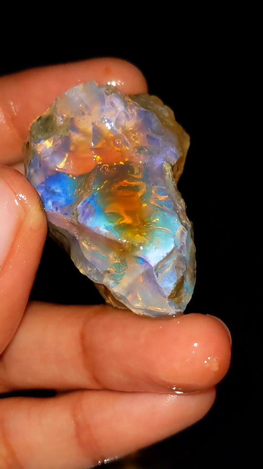 Fancy Opal 107.5 Carat Natural Ethiopian Oil Opal Rough , Fire Opal Gemstone | eBay