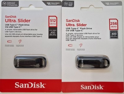 SanDisk Ultra Slider USB C Flash drive Disk Memory Stick 512GB 256GB ...