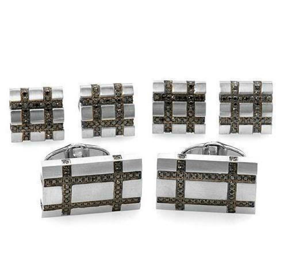 Dolan Bullock Black Diamond Cufflinks & STUD NTS020000 usa made | eBay
