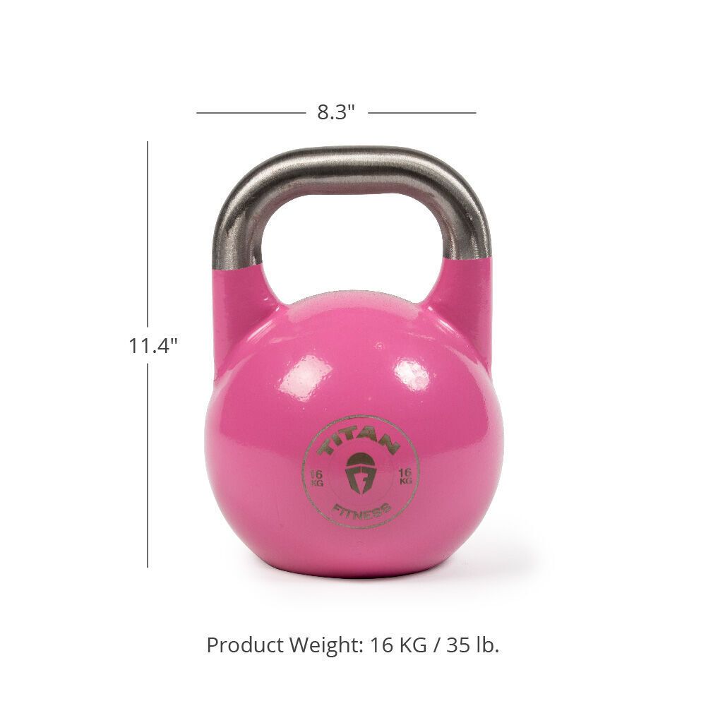 Titan Fitness 16 KG Competition Kettlebell, Single Piece Casting, KG ...