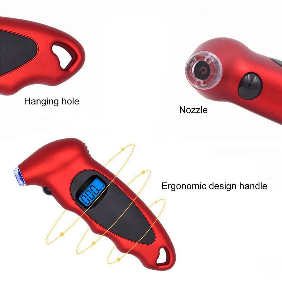 Digital Tire Air Pressure Gauge Bike Car Truck LCD Display 150 PSI ...