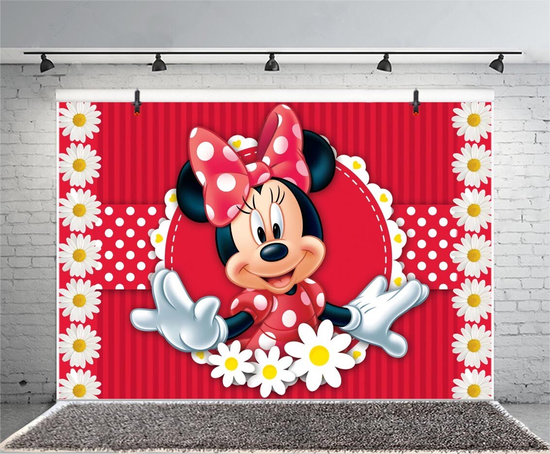 Fond D'écran De Minnie Mouse Rouge Minnie Reçoit Une étoile à