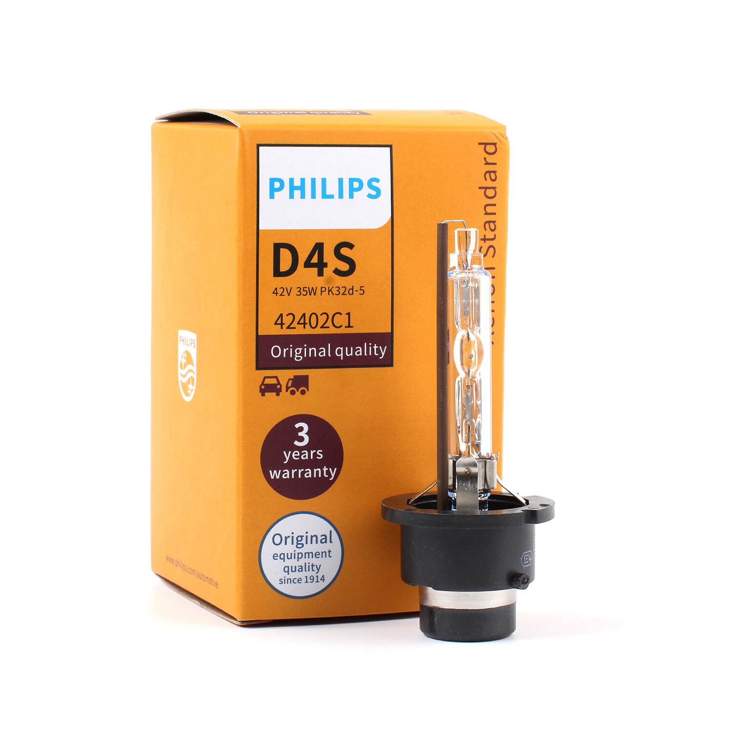 2x PHILIPS D4S Heavy Duty 4200K HID Headlight Bulbs for Lexus Honda ...