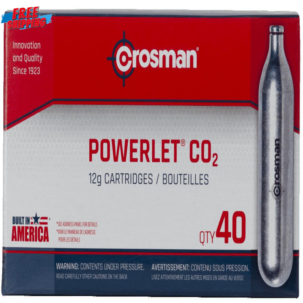 Crosman 12 Gram Co2 Powerlets, 80ct, with Paintball, Air Soft or Air ...