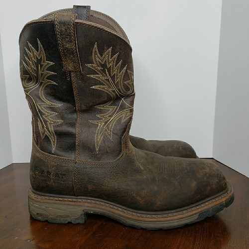 Mens Ariat Composite Toe Waterproof Work Boots 10017420 Size 11 D | eBay