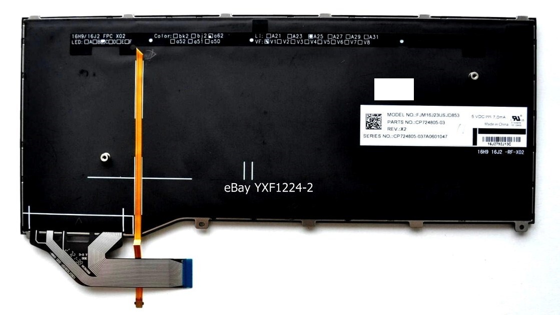 Keyboard for Fujitsu Lifebook P727 P728 U727 U728 - US English CP724805 ...