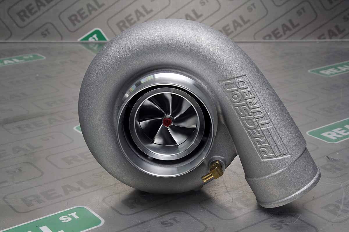 Precision Turbo Next Gen HP 6466 Billet 64mm Ball Bearing T4 .81 A/R V ...