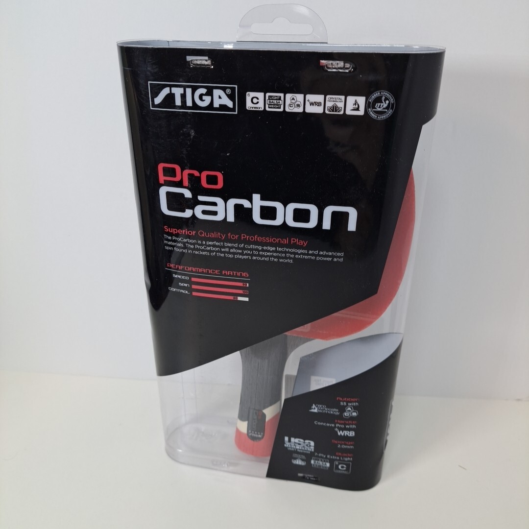 New and Sealed STIGA T1290 Pro Carbon Table Tennis Racket Ping Pong ...