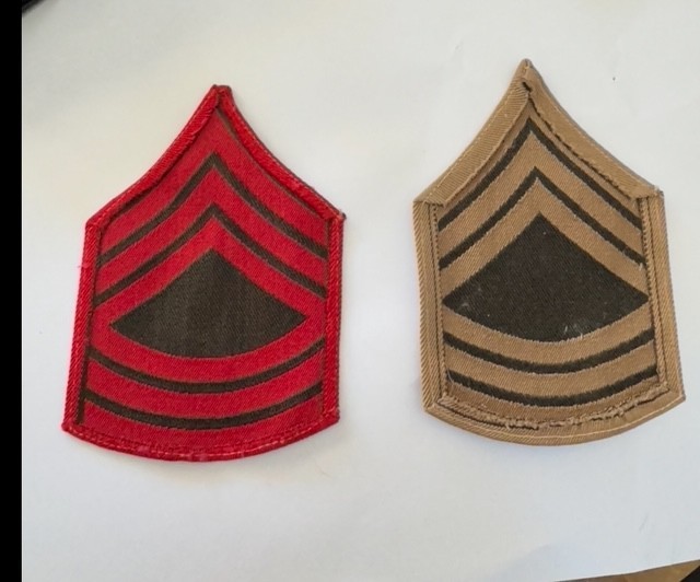 WWII USMC Marine Corps Master Sergeant Chevrons (single) Rank Insignia ...