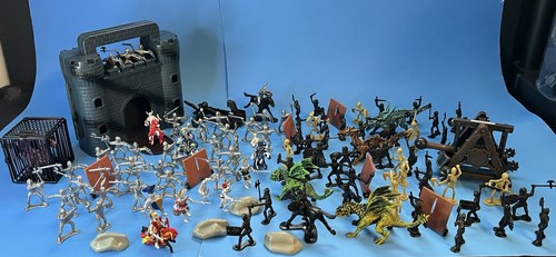 Knights Dragons Skeletons Large Mediaeval Fantasy 100+ Pieces Plastic ...
