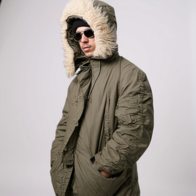 Vintage US GI Military N3B Arctic Snorkel Parka with Fur Trim Hood, Men ...