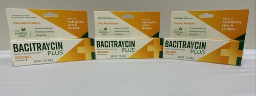 3X Bacitraycin Plus First Aid Antibiotic Ointment with Moisturizing ...