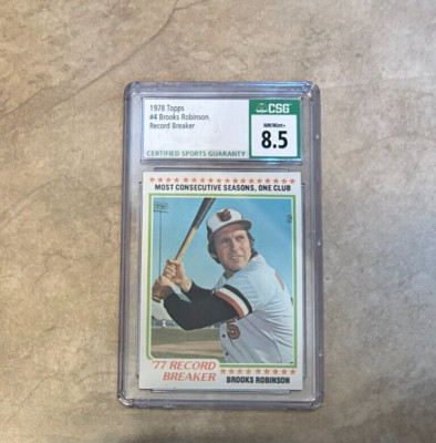 1978 Topps Brooks Robinson #4 Baltimore Orioles Graded CSG 8. 5 MINT | eBay