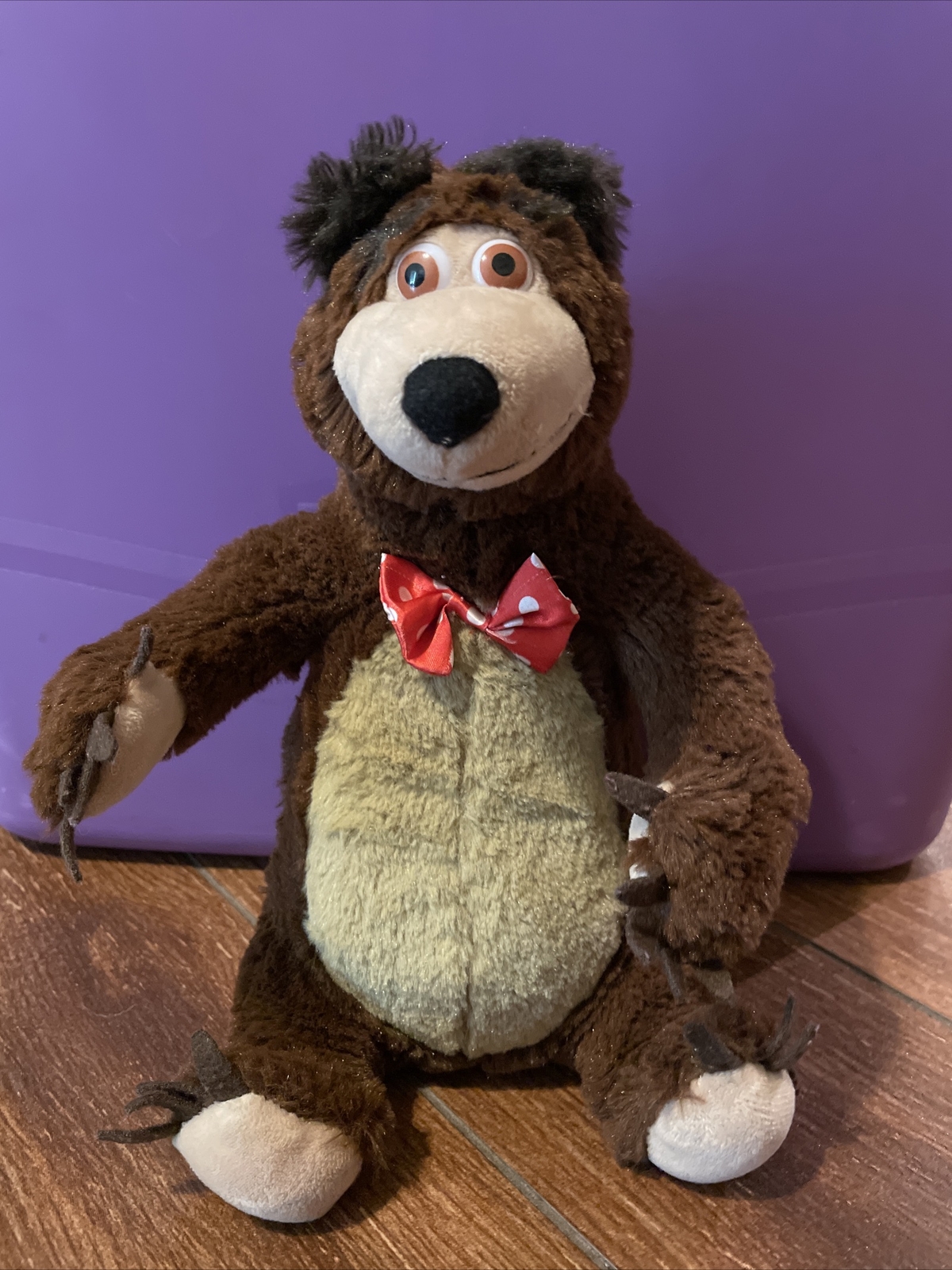Mawa n meabeab plush 11 inch brown bear with red bow | eBay