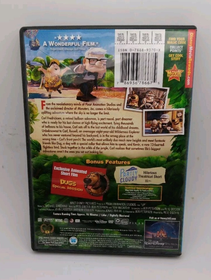 Up (DVD, 2009) Disney Pixar PRE-OWNED GOOD 786936786675| eBay