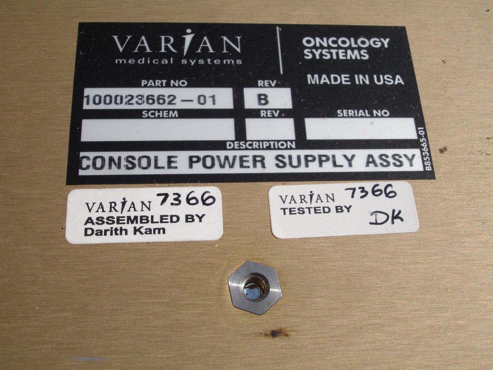 Varian Console power supply PN 100023662-01 | eBay