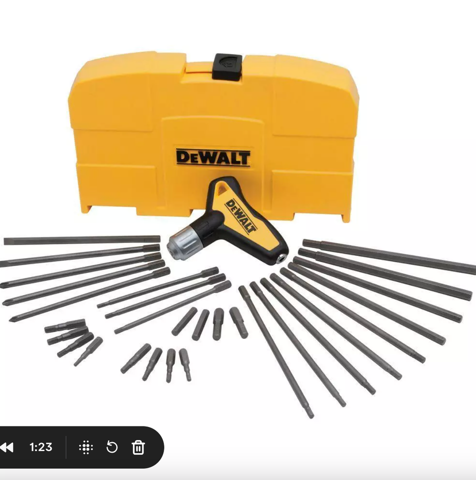 31 Piece Ratcheting T Handle Set Allen Wrench Hex Key Metric Tool Kit ...