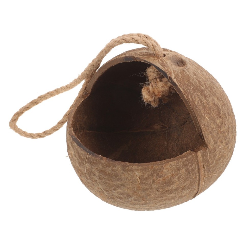 Coconuts Shell Nest Cage Coconuts Shell Hanging Bird Nest Bird Breeding ...