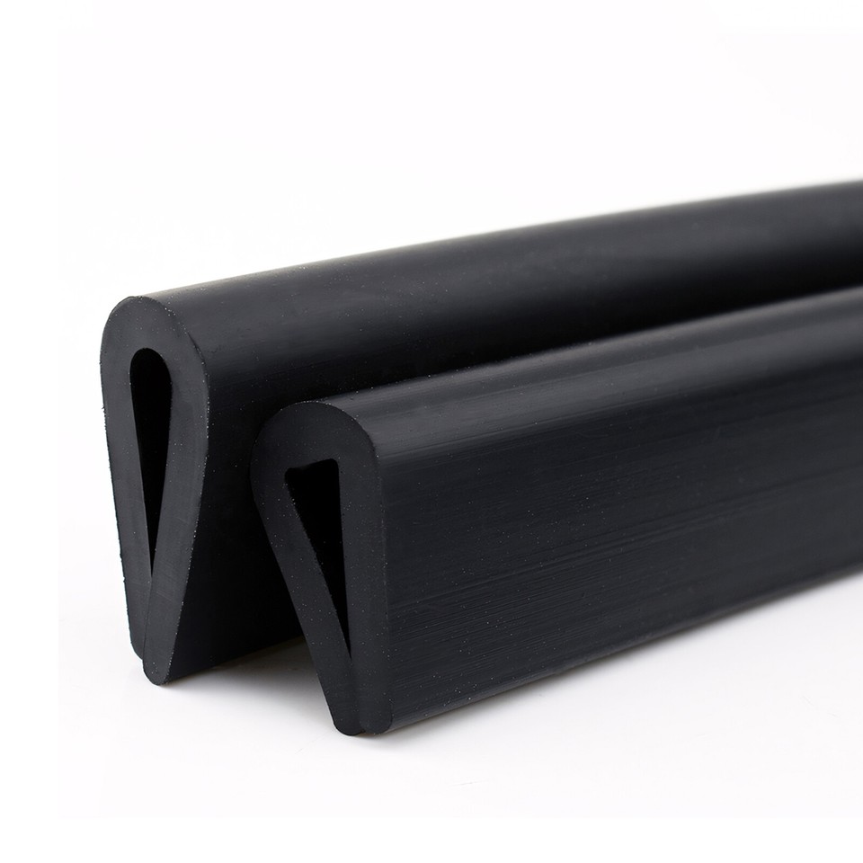 Black Rubber U Channel Edging Trim Seal Door Window Edge Protector ...