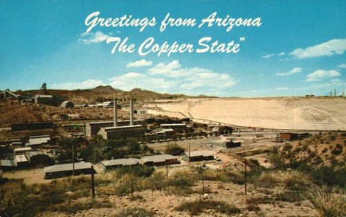 Postcard AZ Arizona Greetings The Copper State Unposted Chrome Vintage ...