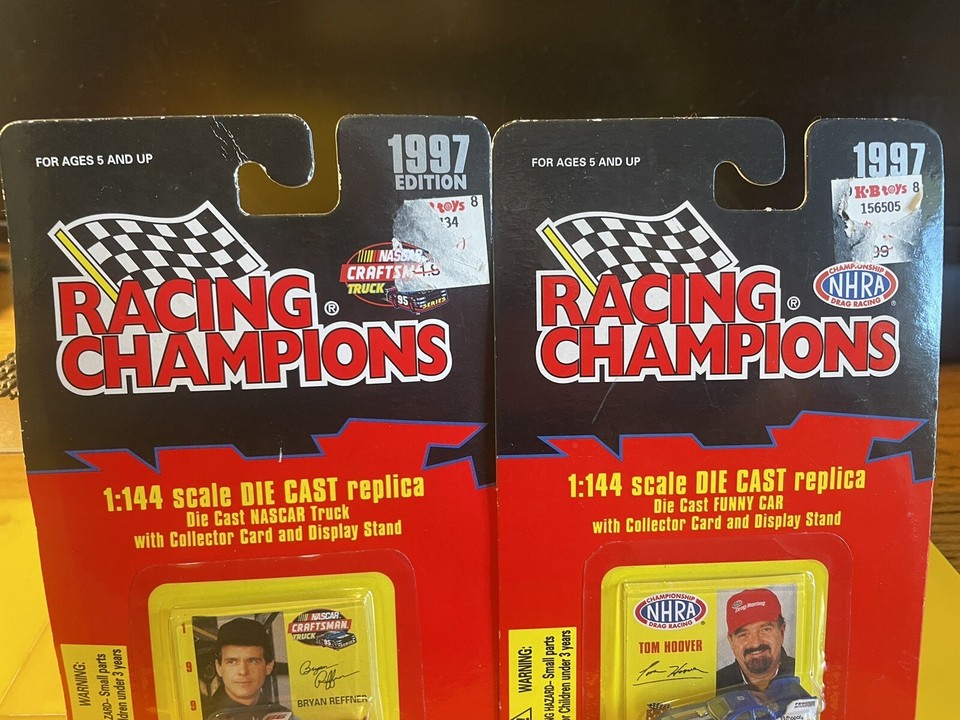 RACING CHAMPION BRYAN REFFNER NASCAR TRUCK/TOM HOOVER FUNNY CAR 1/144 ...