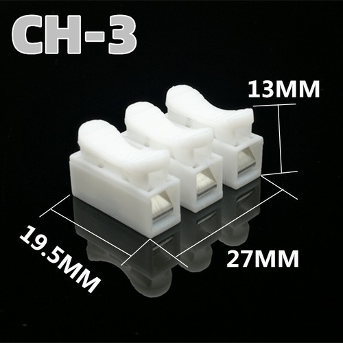 LED Strip to Strip Connector 3 Way Self Lock Spring Wire Connector ...