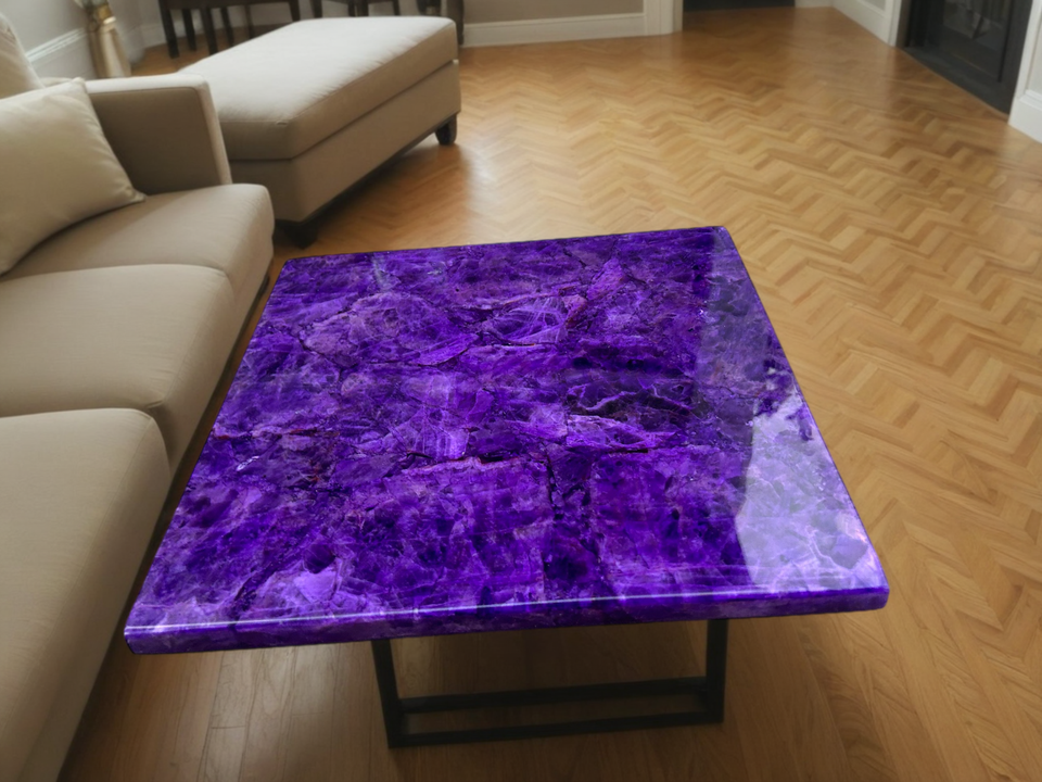 Amethyst Table Top Healing Crystal Stone Handmade Arts Home Furniture ...