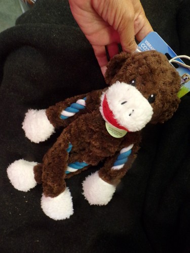 NWT Vibrant Life Cozy Buddy Rope MONKEY Dog Toy Chew Level 3 Squeaker ...