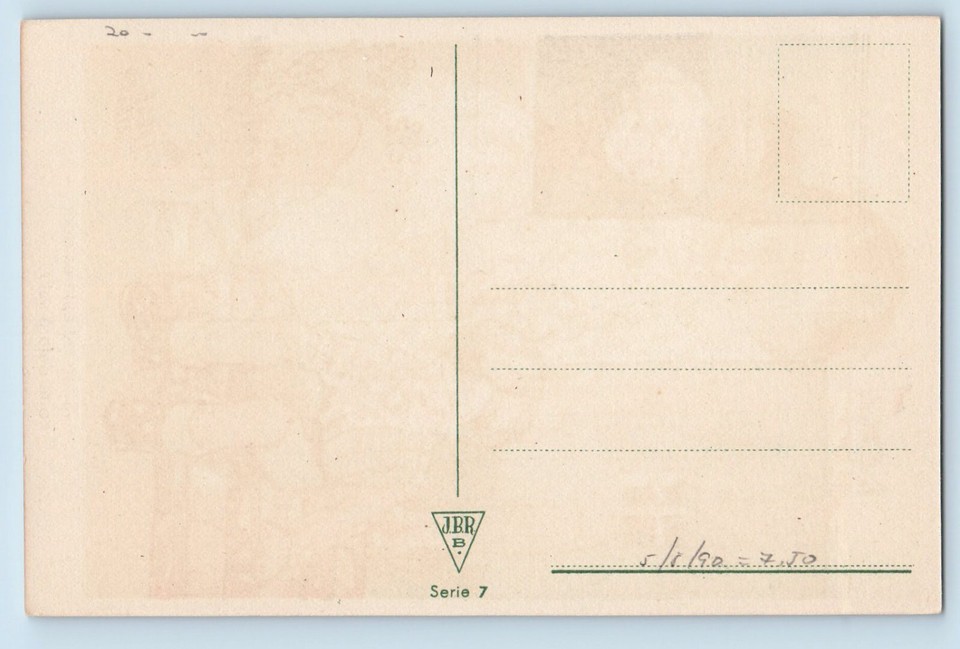 Jorge Ribera Signed Postcard Boy At Front Door Flowers Spain c1910's ...