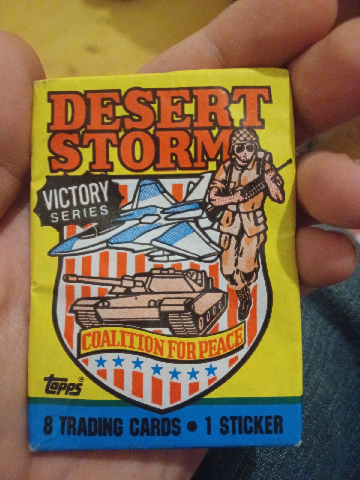 1991 Topps Desert storm Trading Card 1 Cards Victory Series Sealed Pack ...