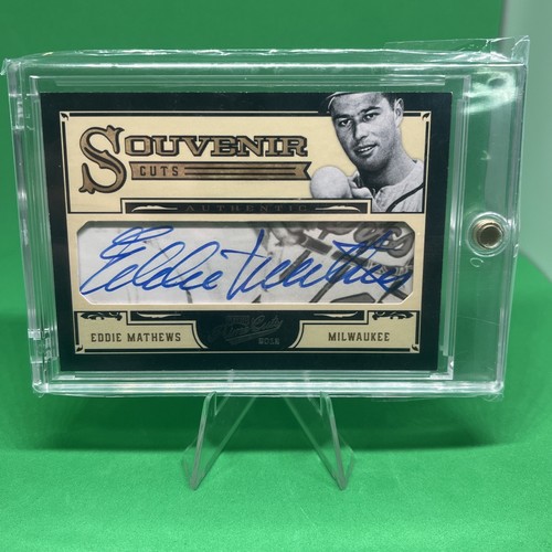 2012 PRIME CUTS EDDIE MATHEWS AUTO BASEBALL CARD 21/25 | eBay