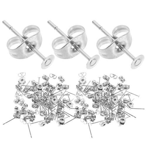 50 Pcs Ear Needle Bracket Accessories Earring Parts Jewelry Earrings ...