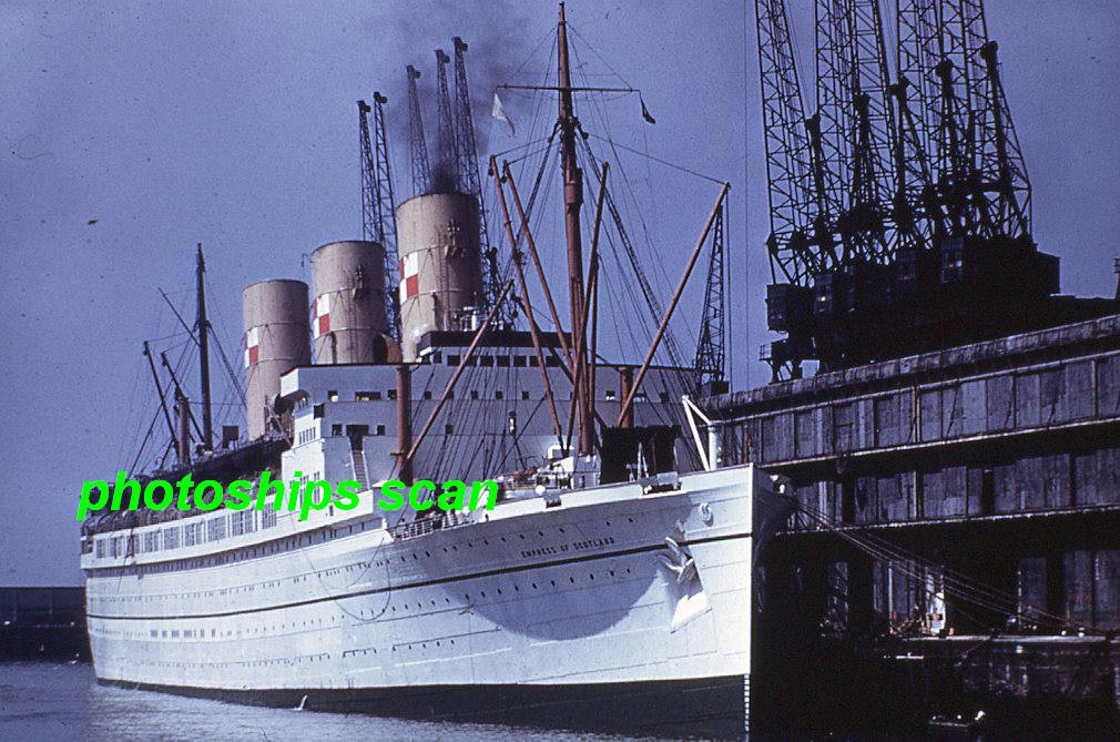 1 slide of the British-flag Canadian Pacific liner EMPRESS OF SCOTLAND ...