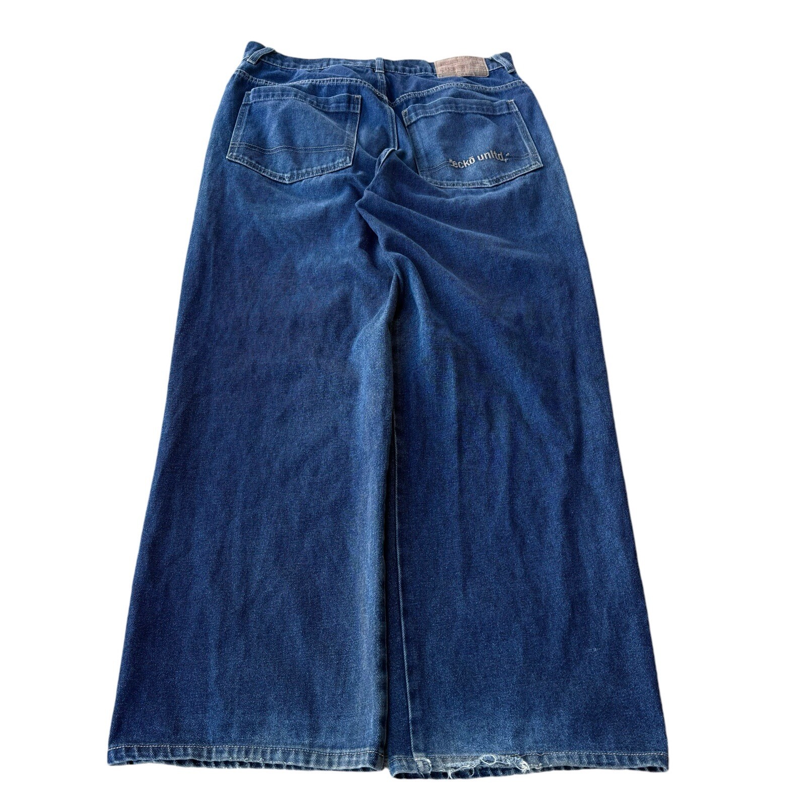10” LEG OPENING Y2K ECKO UNLTD NAVY BAGGY WIDE LOOSE … - Gem