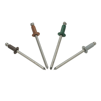 Full Stainless Steel Rivets Painted #43, 1/8" Diameter x 3/8" Colored ...