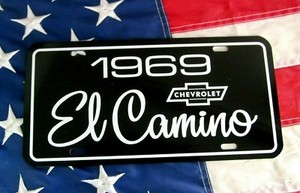 1969 Chevrolet EL CAMINO license plate car tag 69 Chevy pickup car ...