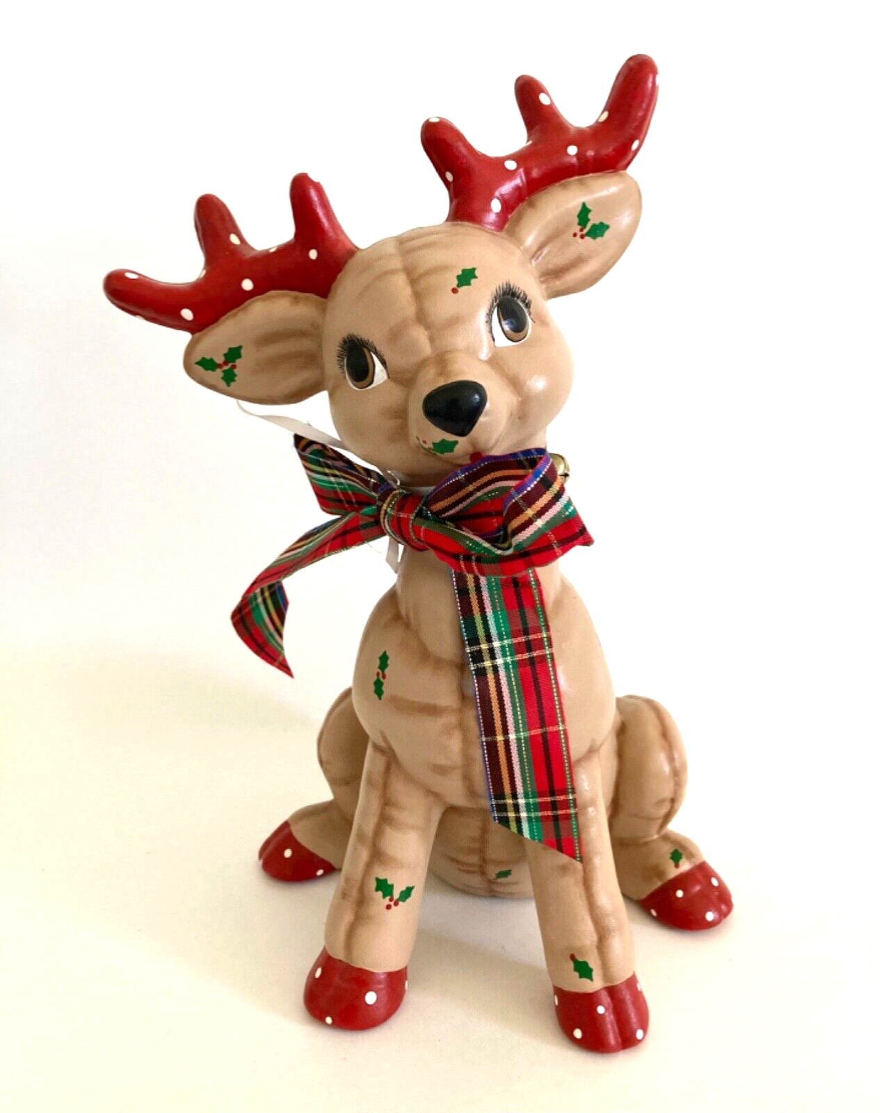 Vintage Kimple Mold Christmas Ceramic Reindeer Figurine Hand Painted 10 ...