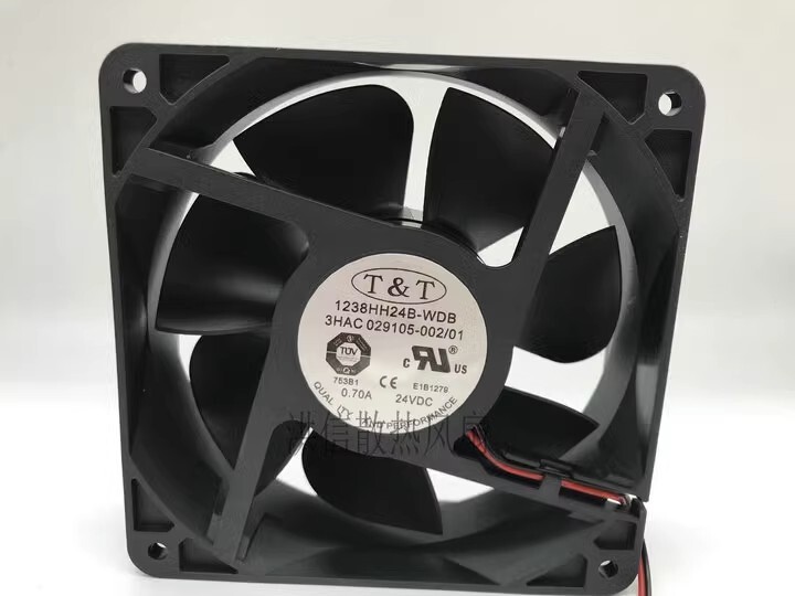 1 PCS T&T fan 1238HH24B-WDB 3HAC029105-002/01 DC24V 0.70A 12038 12CM ...