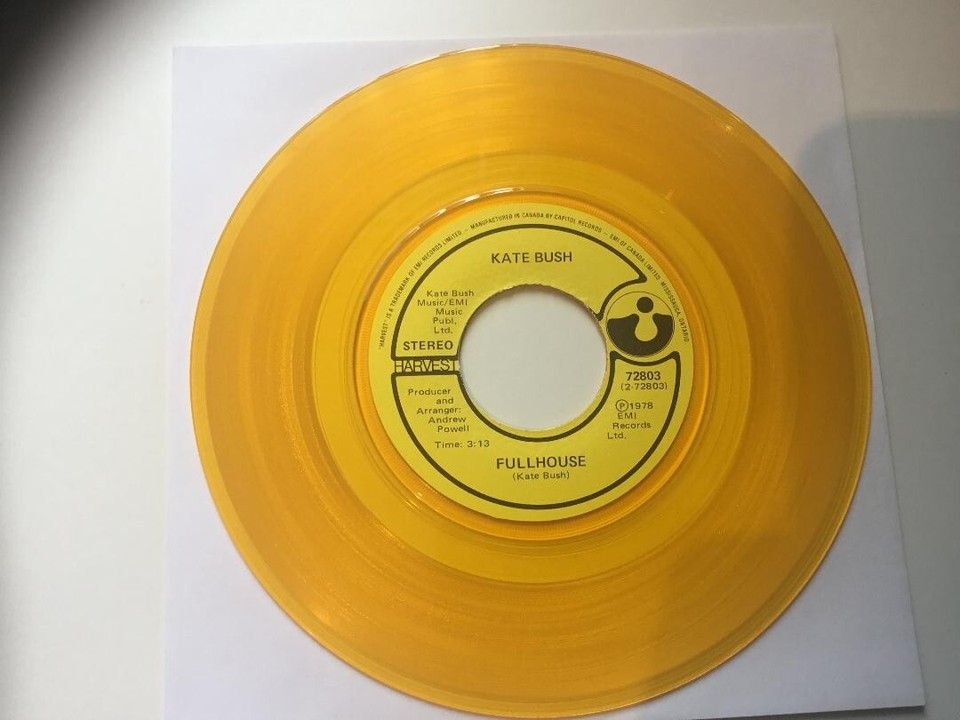 KATE BUSH -Wow- Very Rare Canadian Gold Vinyl 7” +Pic Sleeve (Yellow ...
