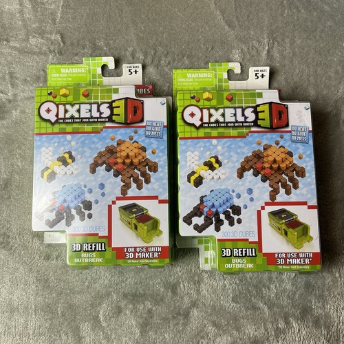 Lot of 2 QIXELS 3D Refill Jungle World,Space Command,Ocean Kingdom ...