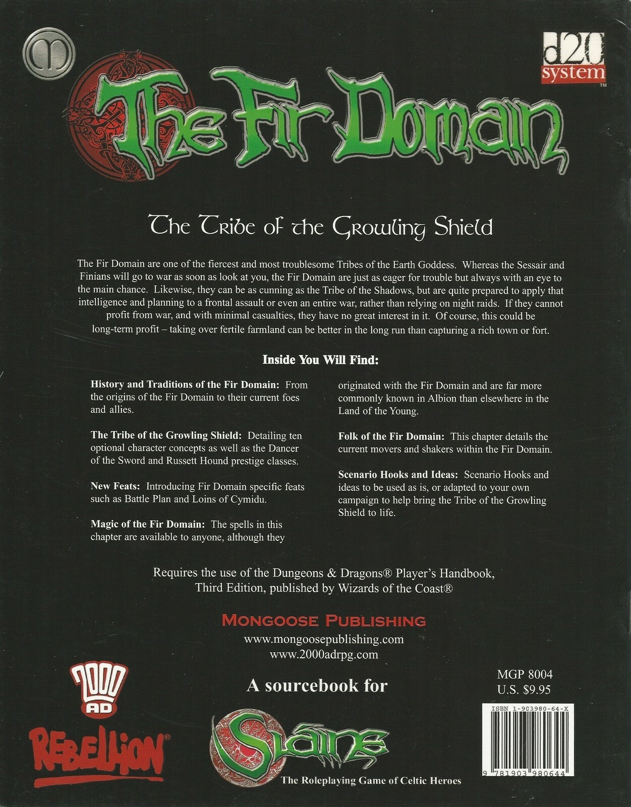 Slaine RPG - The Fir Domain Sourcebook - Tribe of the Growling Shield ...