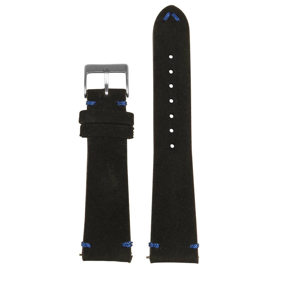 StrapsCo Suede Vintage Hand-Stitched Leather Watch Band Strap ...