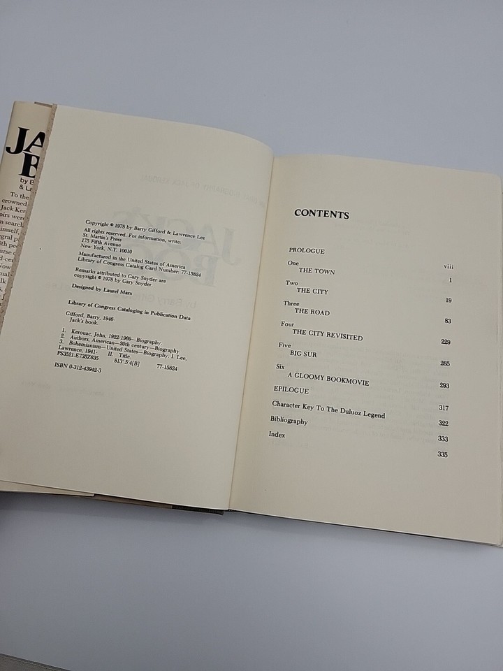Jack's Book: An Oral Biography Of Jack Kerouac Barry Gifford & Lawrence ...