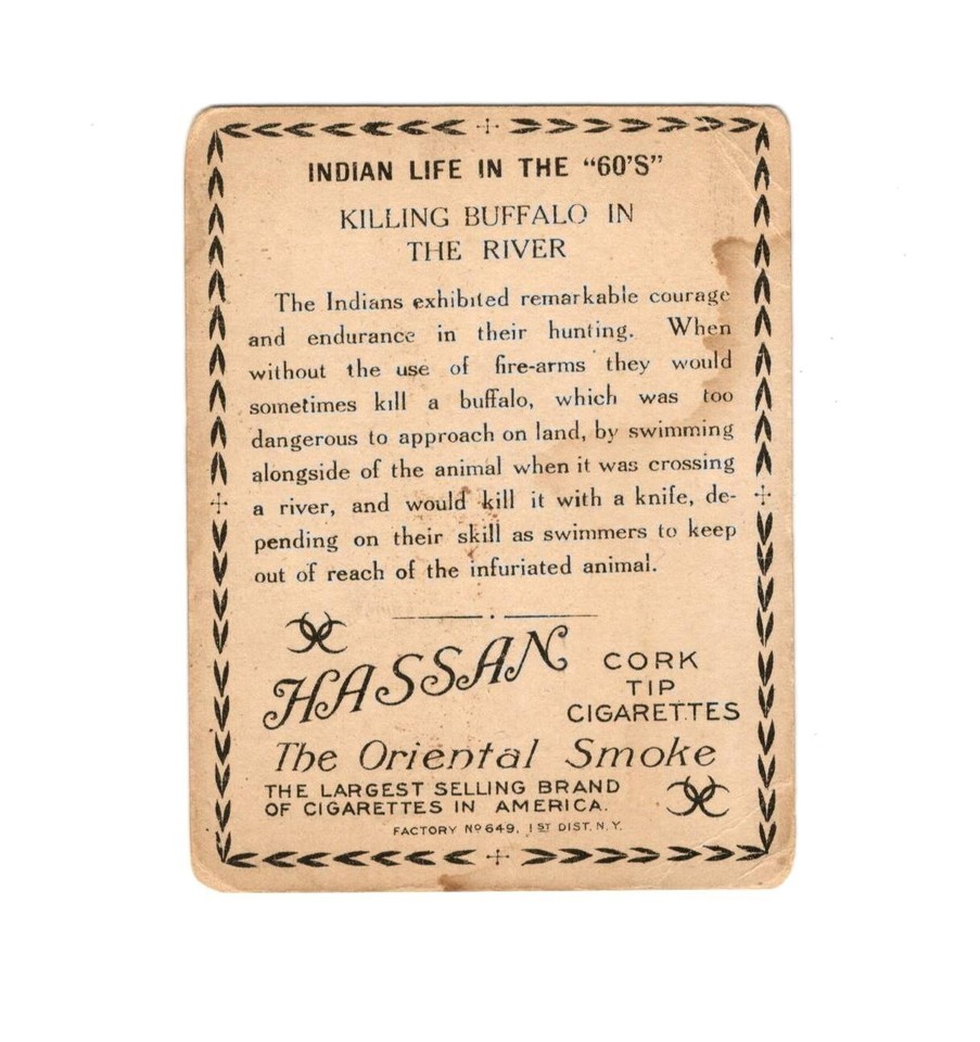 1910 T73 Hassan Cigarettes "Indian Life in the 60's" - U Pick ~ Upd 11 ...